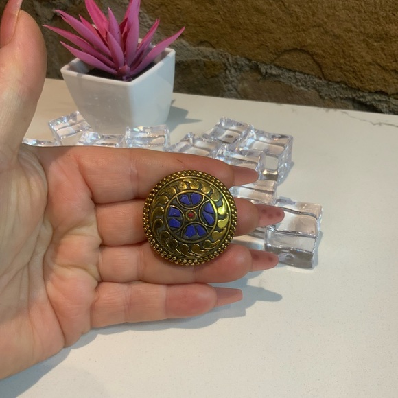 Hand Crafted | Jewelry | Nepal Brass Lapis Lazuli Stone Ring | Poshmark